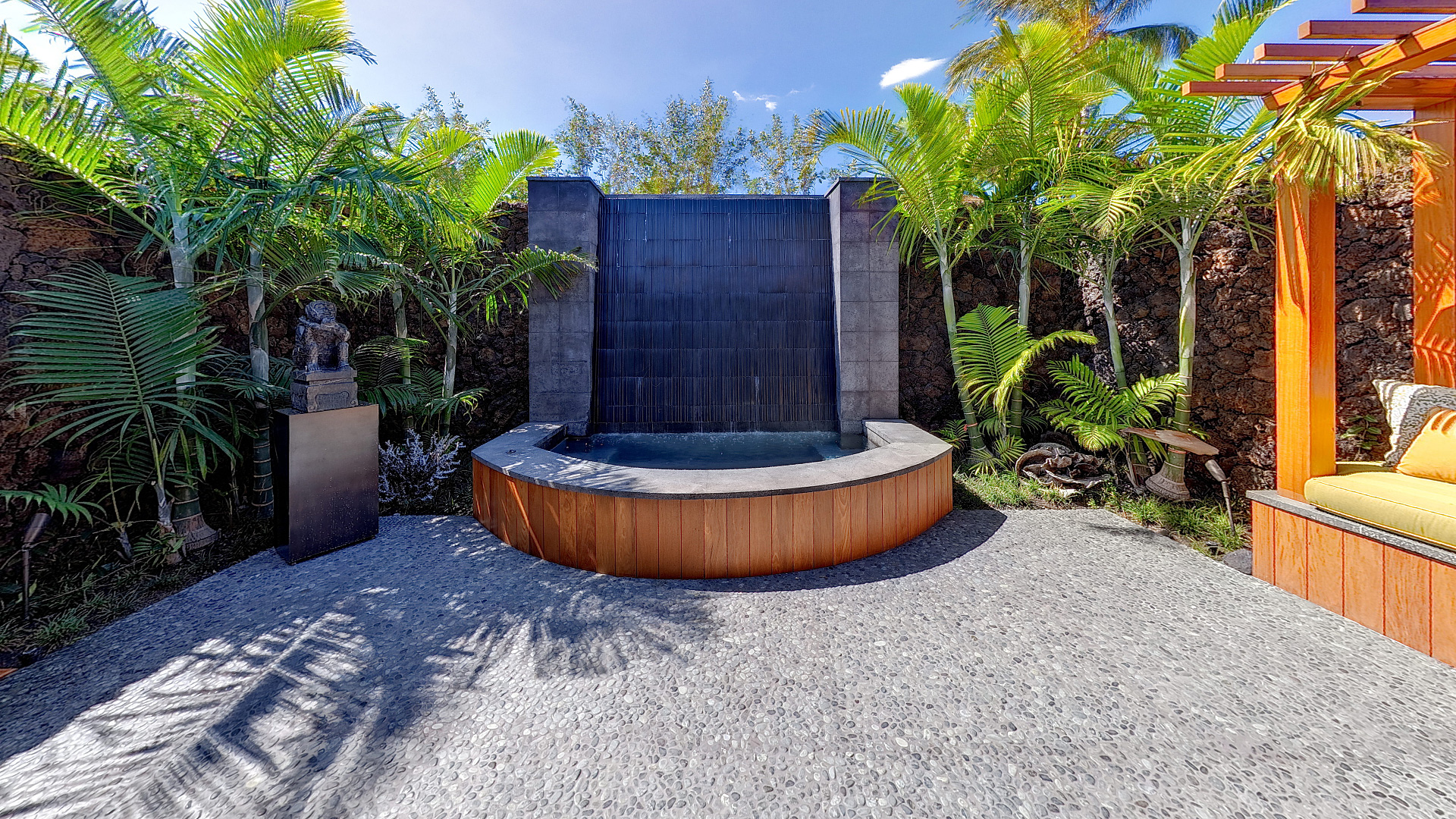 That's just the outdoor soaking tub. The rest of the space has a ...