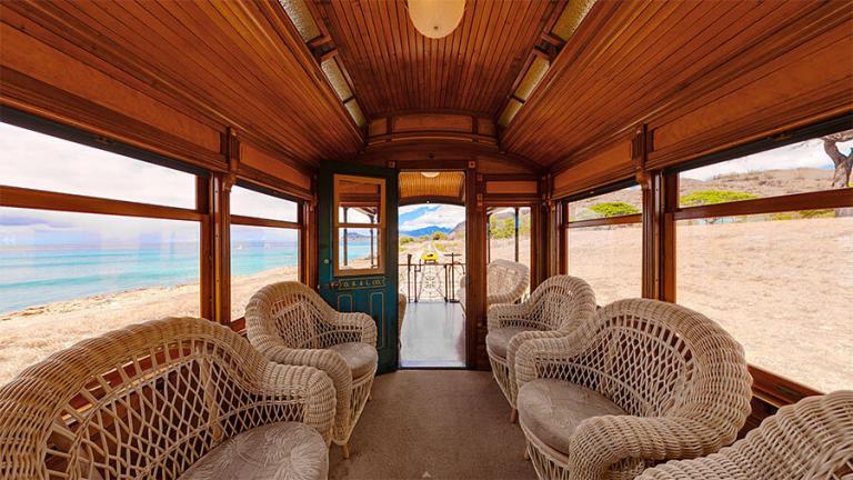 Hawaii Panoramas: Hawaiian Railway Society's Parlor Car 64